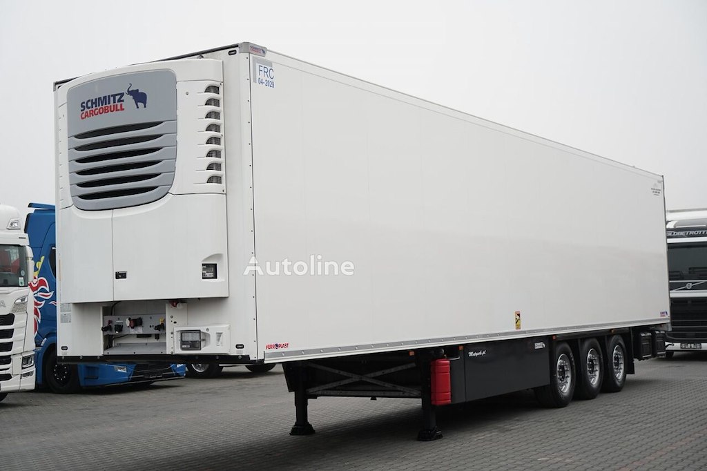 Schmitz Cargobull CHŁODNIA / AGREGAT SCHMITZ TKM / 2x OŚ PODNOSZONA / KOSZ NA PALE poluprikolica hladnjača