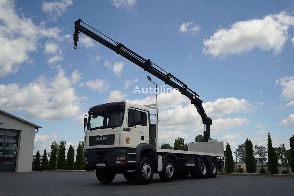 MAN TGA 35.360 / 8x4 PLATFORM + HIAB 166 D-4 HDS / MAX. LIFTING CAPA kamion platforma