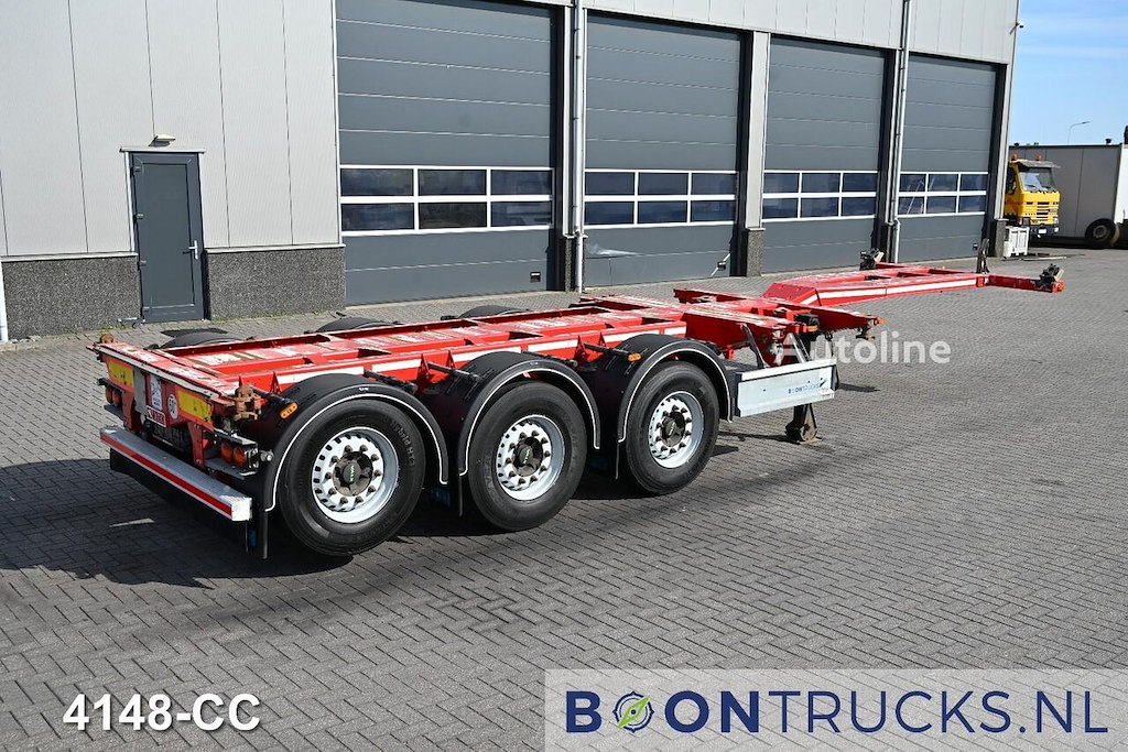 D-Tec FLEXITRAILER | 2x20-30-40-45ft HC * 2x LIFT AXLE * 2x EXTENDABLE poluprikolica za prevoz kontejnera