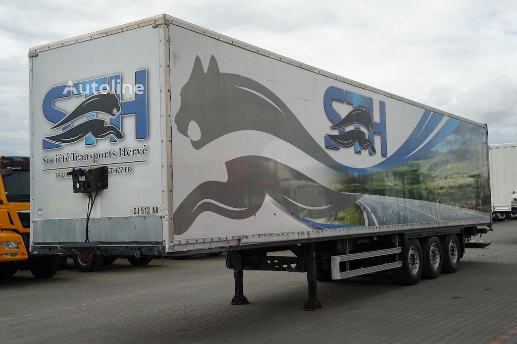 LeciTrailer KONTENER / WINDA PALFINGER 2 500 KG / OŚ PODNOSZONA  / SAF / MOC furgon poluprikolica
