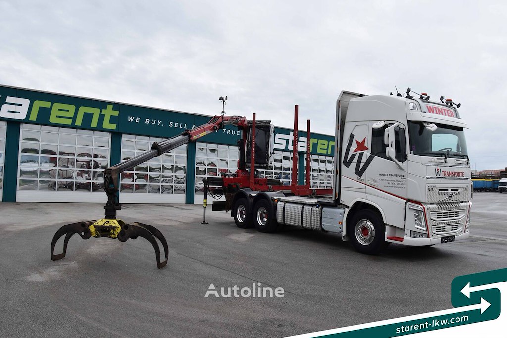 Volvo FH 500 6x4 Penz Kabinenkran 15Z9 Leder Xenon Alufelgen kamion za prevoz drva