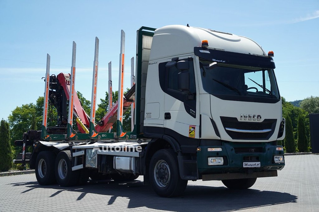 IVECO 570 STRALIS  X-WAY / 6X4 / DO DREWNA / DO DRZEWA / DO LASU / HDS kamion za prevoz drva