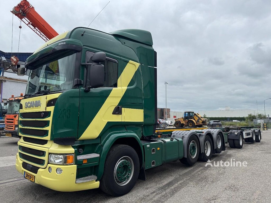 Scania R490 8X2 EURO 6 RETARDER + PACTON 3 AXLE HANGER BDF vozilo za prevoz kontejnera