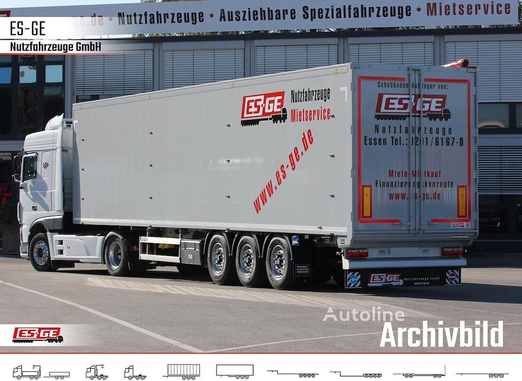 Knapen Trailers poluprikolica sa pokretnim podom