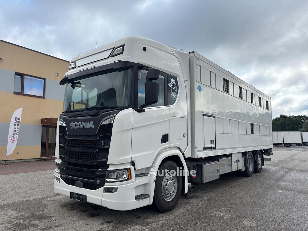 Scania R580 6x2*4 EURO6 + RETARDER + DOUBLE FLOOR BOX kamion za prevoz stoke