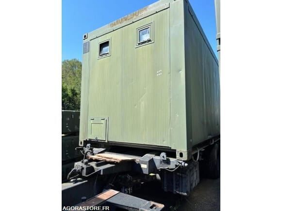 Prodaje se Lohr REMORQUE LOHR BASCULANTE PORTE CONTENEUR + CONTENEUR SANITAIRE prikolicu za kontejnere na aukciji