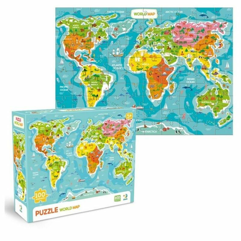 PUZZLE MAPA SVETA 100PCS 300704
