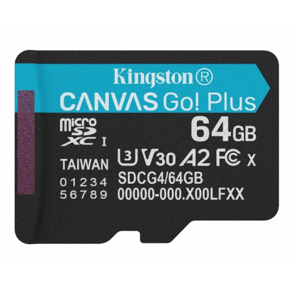 Kingston 64GB microSDXC Canvas Go Plus Gen4 memorijska kartica SDCG4/64GBSP