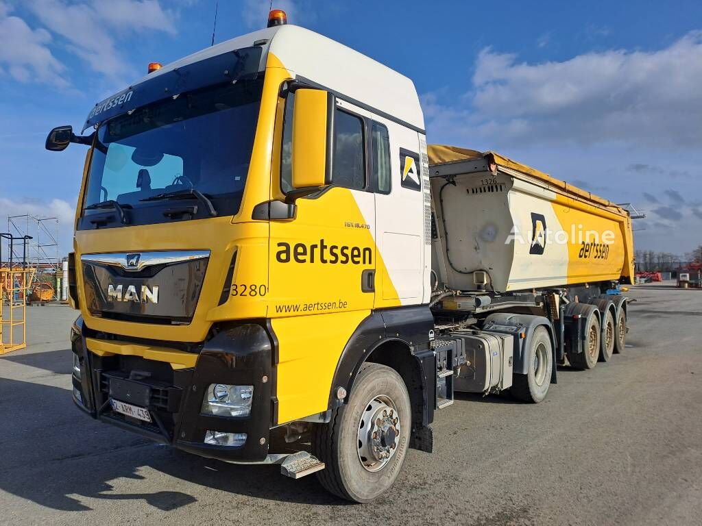 MAN TGX18.470 Hydrodrive + STAS S300CX ALU tegljač + poluprikolica kipera