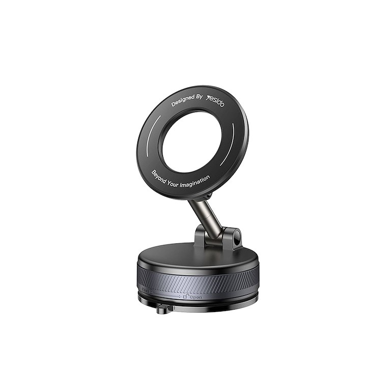 Držač Za Mobilni Telefon YESIDO Vakum Sa Magnetom - Sklopivi (C228) Black