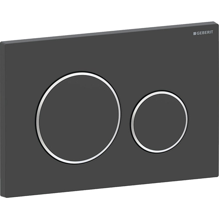 Geberit Sigma20 tipka za aktiviranje okrugla crno sjaj 115.882.14.1 easy to clean