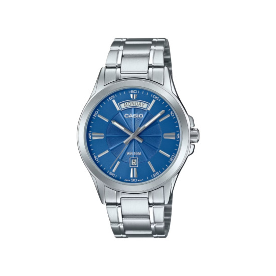 Casio MTP-1381D-2A muški sat Timeless Gentleman Day Date Deep Blue Dial 40mm