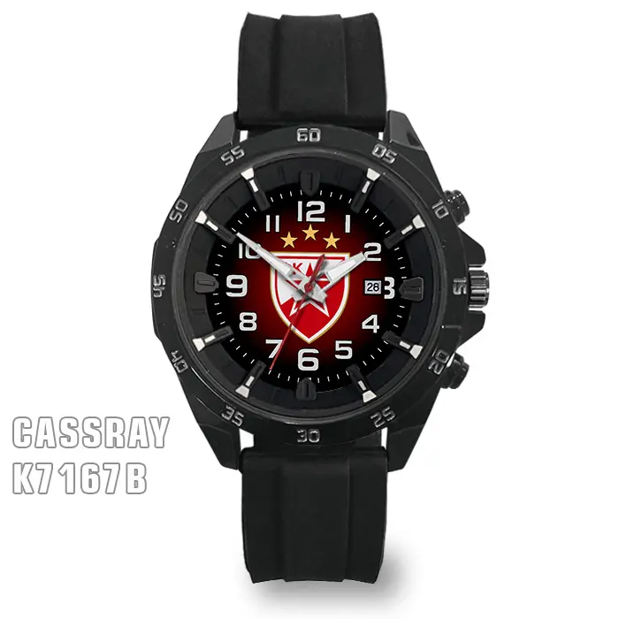 Ručni sat FK CRVENA ZVEZDA Cassray K7167B- Grb FK C. Zvezda