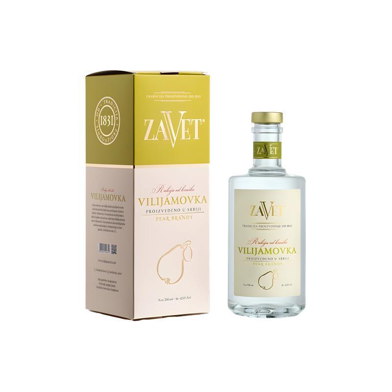 Rakija Viljamovka 0,7L Zavet + Kutija