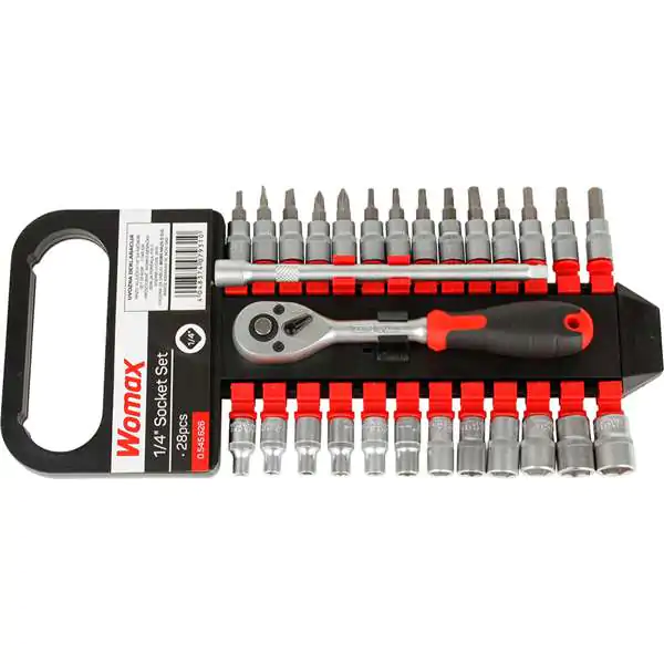 Ključevi 1/4" sa račnom set 28kom