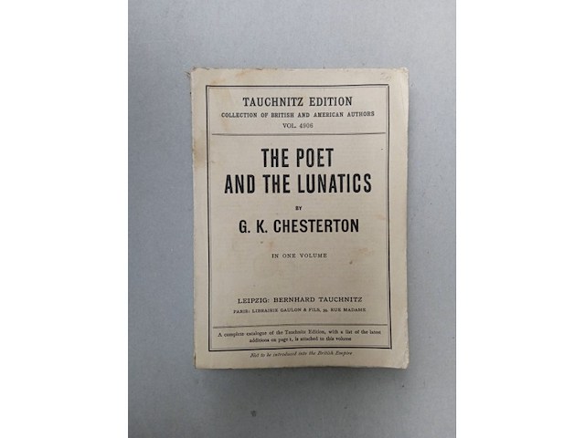 The Poet and The Lunatics - G. K. Chesterton, Retko !!