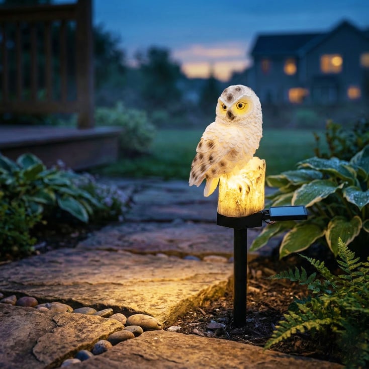 Solarna baštenska lampa "sova"
