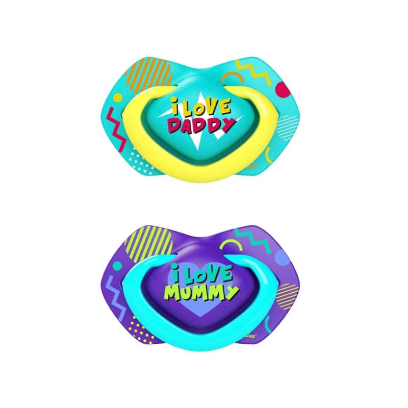 Canpol silikonska varalica Neon Love Purple Blue, 6-18m