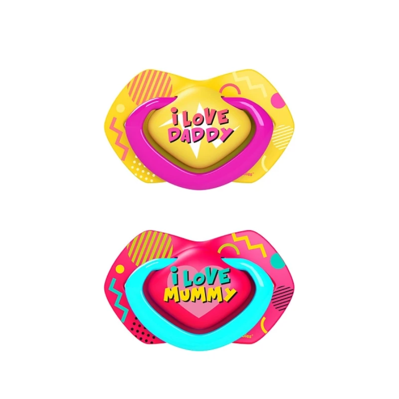 Canpol silikonska varalica Neon Love Purple Pink, 0-6m