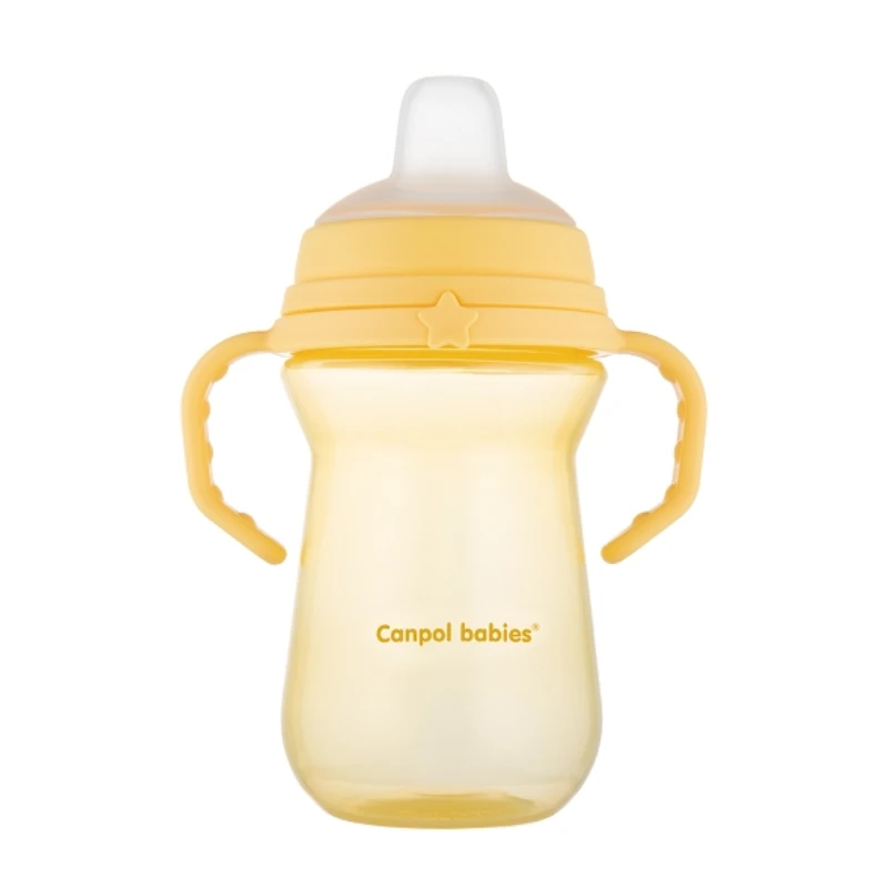 Canpol Babies šolja sa silikonskim kljunom 250ml, Žuta