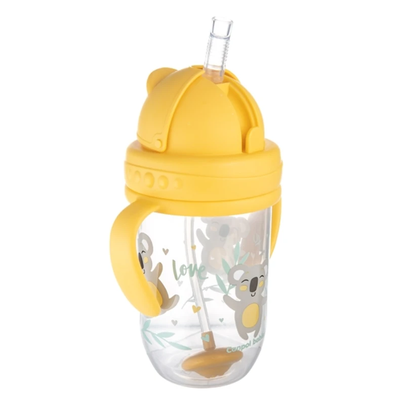 Canpol Babies sportska šolja Exotic Animals, Yellow