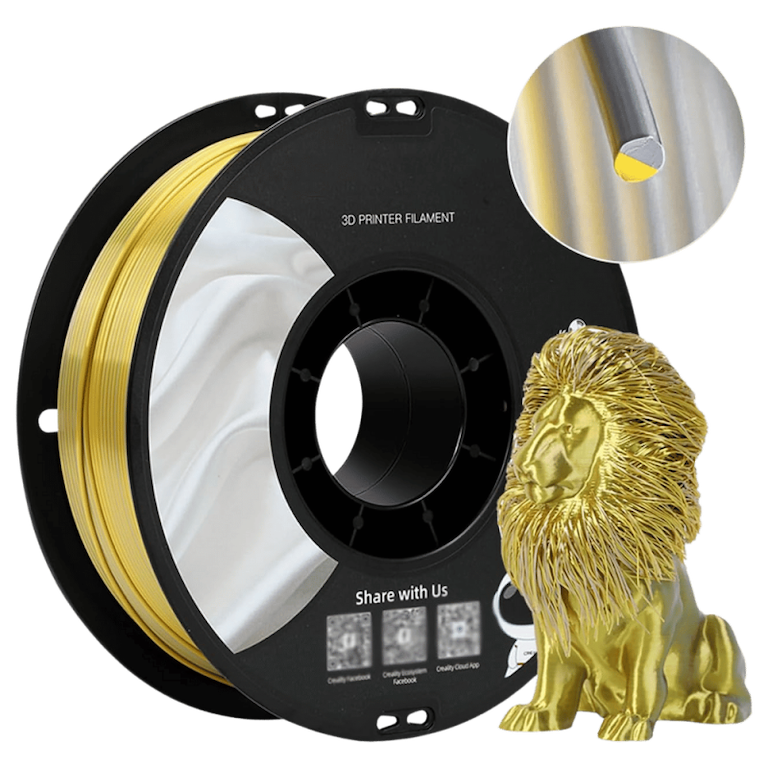 Creality CR-SILK 1,75mm 1kg ZLATNO-SREBRNA (GOLDEN-SILVER)