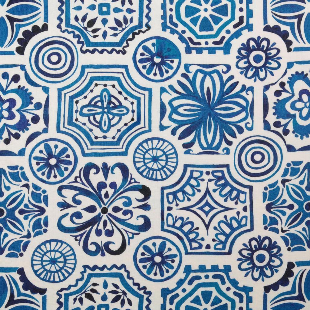 Puplin Mediteranski ornament | plava | digitalna štampa | 100%CO