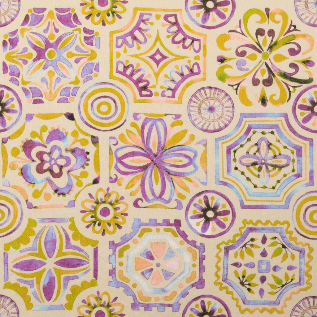 Puplin Mediteranski ornament | lila | digitalna štampa | 100%CO