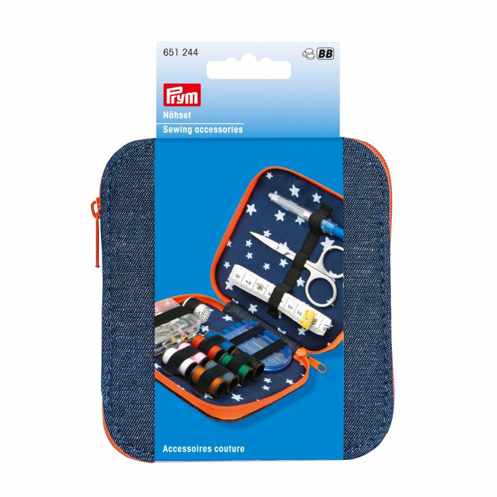 Putni set za šivenje L | džins/narandžasta