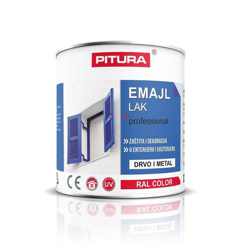 PITURA lak-emajl — 0,25–0,75 kg, crvena