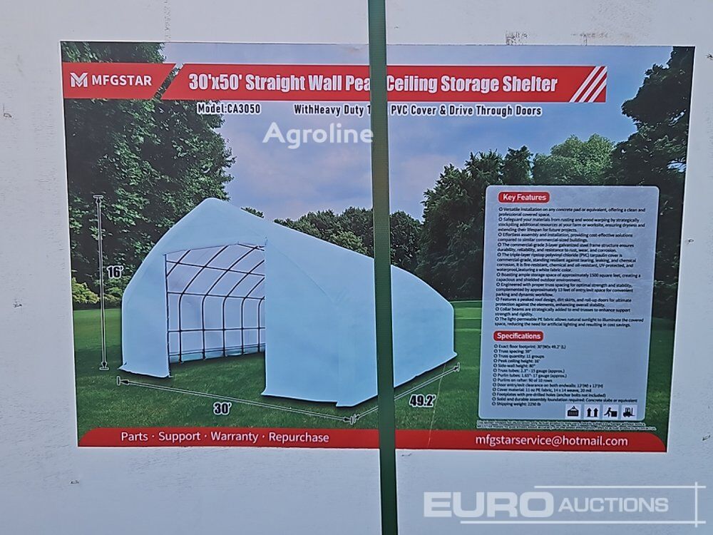 Prodaje se MFGSTAR CA3050 šatorski hangar na aukciji