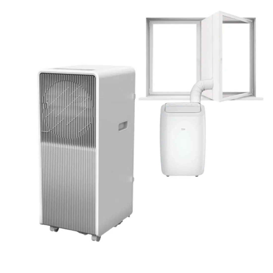 Beko Pokretna klima BP409C, 8871 BTU, Bela+Kit za prozor za odvod za prenosive klime