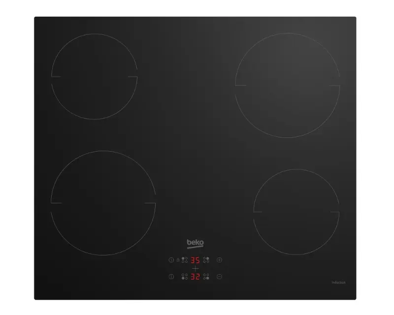 BEKO Indukcijska ploča HII 64401 MT, Staklokeramička, 4 grejne zone, Crna