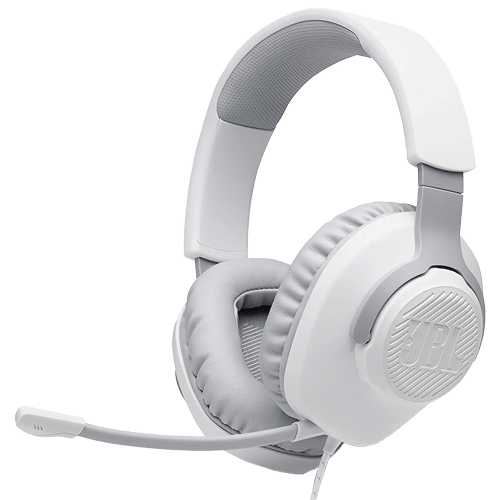 JBL Gejmerske slušalice QUANTUM 100 (Bele) JBLQUANTUM100WHTAM 3.5mm (četvoropolni), Stereo, 20Hz - 20kHz, 96dB