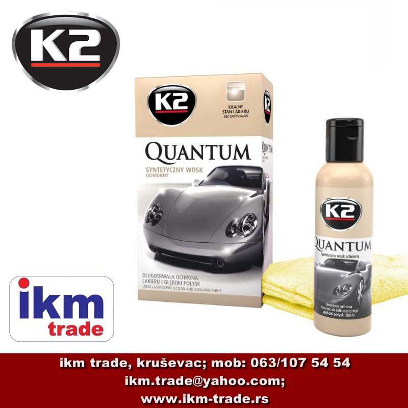K2 QUANTUM – sintetički vosak 140 g + mikrofiber krpa