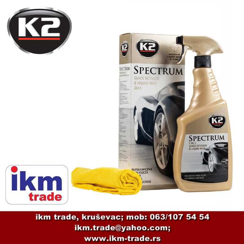 K2 SPECTRUM – tečni vosak za automobil + mikrofiber krpa