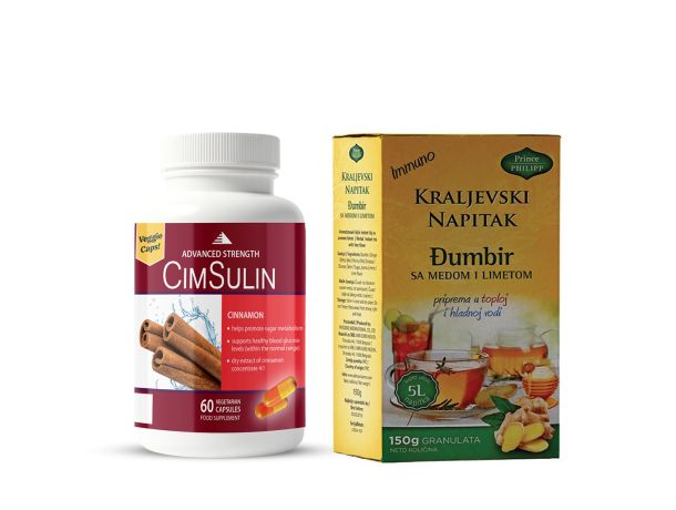 SET CIMSULIN 60 CPS+KRALJEVSKI NAPITAK LIMETA 150g