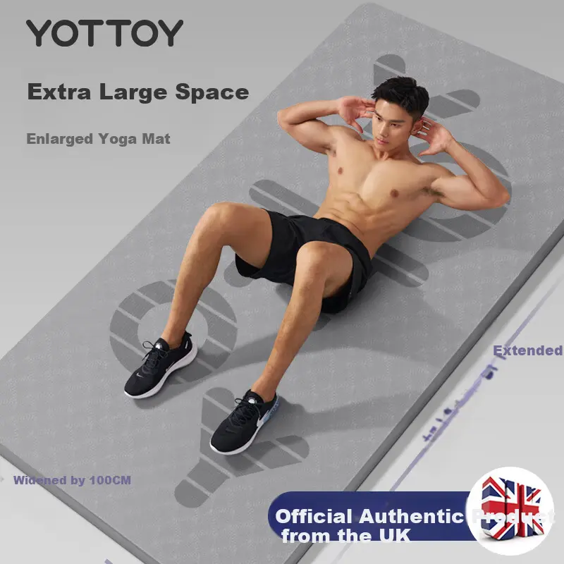 Yottoy Prostirka za jogu, 200x100cm, Siva