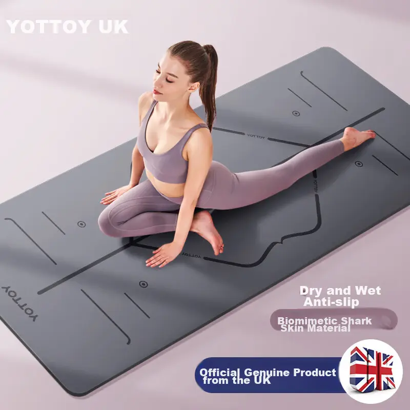 Yottoy Prostirka za jogu, 183x68cm, Siva