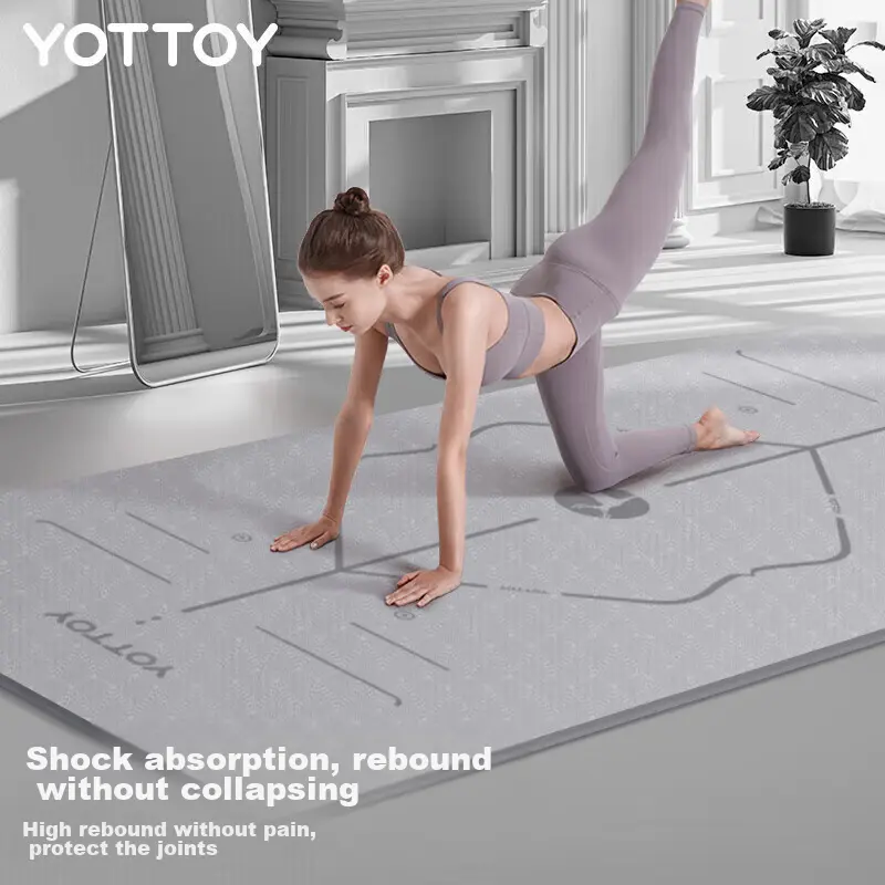 Yottoy Prostirka za jogu, 185x80cm, Siva
