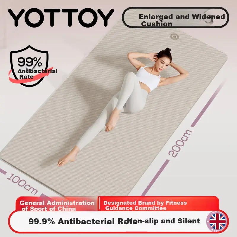 Yottoy Prostirka za jogu, 200x100cm, Krem