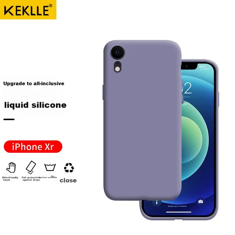 Keklle Maska za mobilni telefon iPhone XR, Ljubičasto-siva