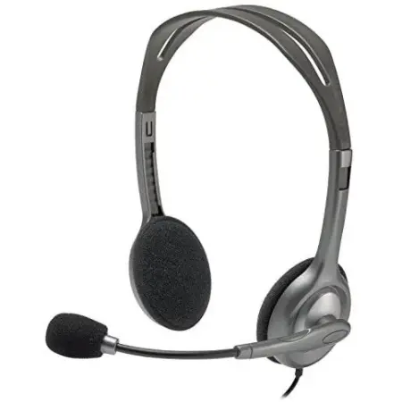 Logitech slušalice sa mikrofonom H111, crne