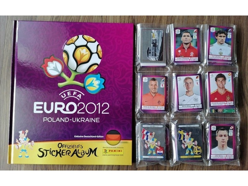 EURO 2012 Panini Tvrdokoričen album + kompletan set