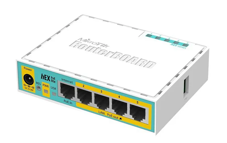 MikroTik hEX PoE lite RB750UPr2 Ruter