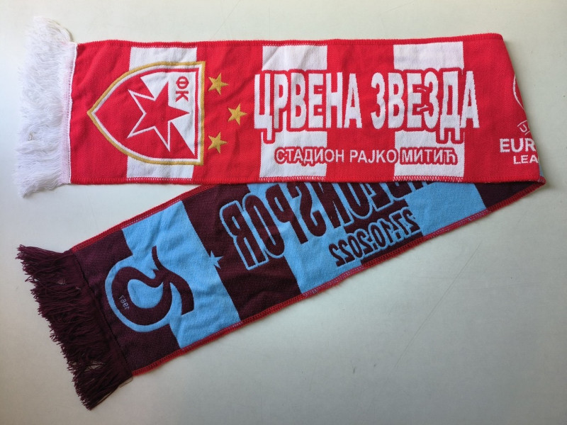 navijački šal crvena zvezda trabzonspor