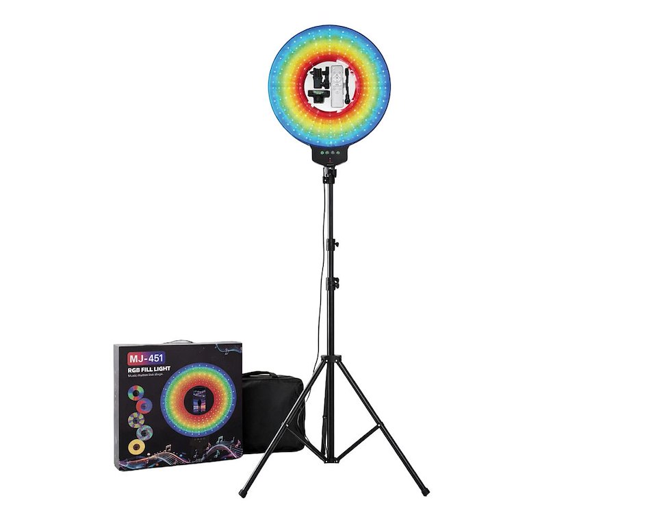 LED lampa RGB MJ451 sa drzacem - mobilni telefon