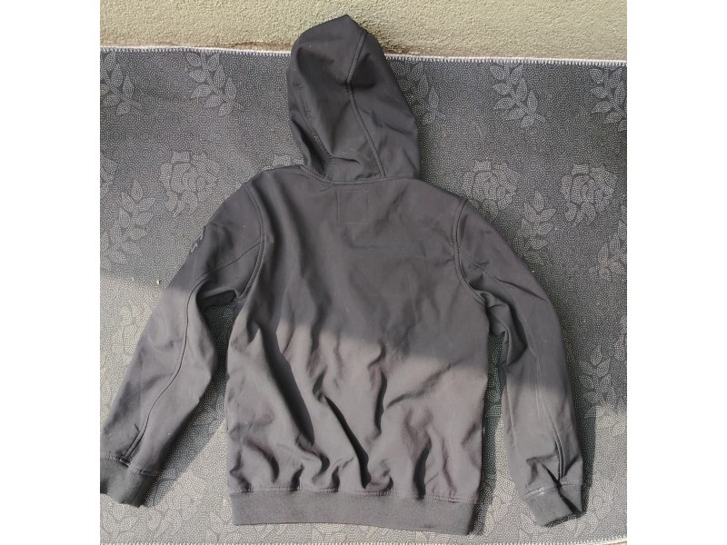 Crna dečija/muška softshell jakna sa kapuljačom &quo