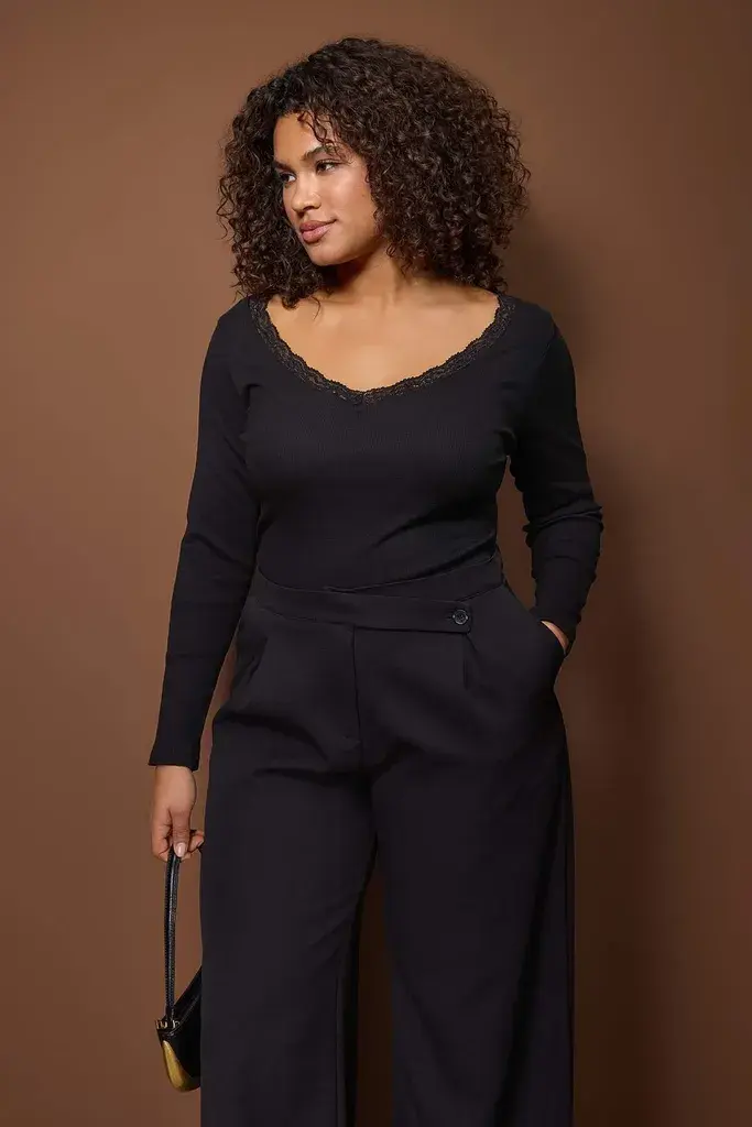 Trendyol Curve Ženska bluza Tbbaw26Af00124, Crna