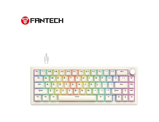 Fantech MK614 Atom x66 (ice apricot switch) mehanička gejmerska tastatura bež